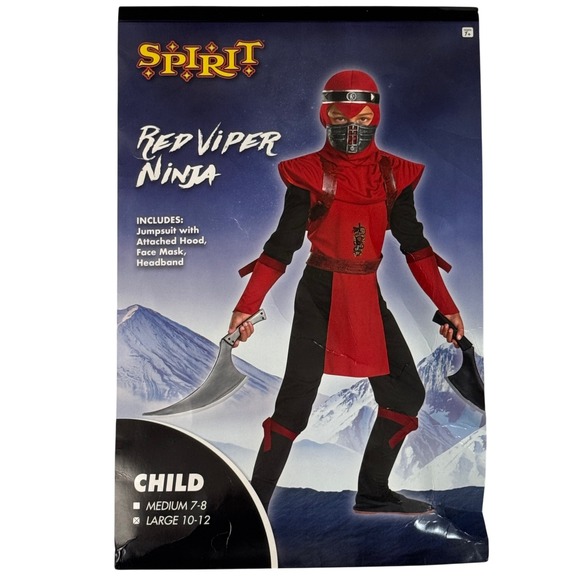 Spirit | Costumes | Spirit Halloween Red Viper Ninja Kids Costume Large ...